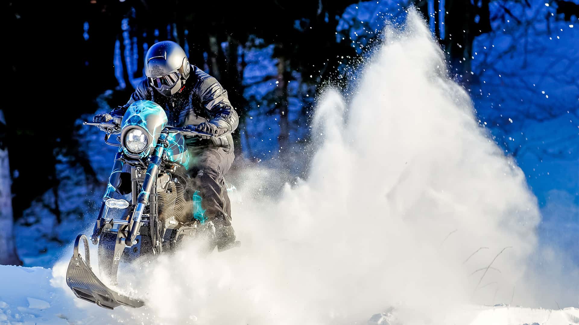 Harley-Sportster-Umbau für den Schnee - Harley-Davidson Roadster Snow Drag
