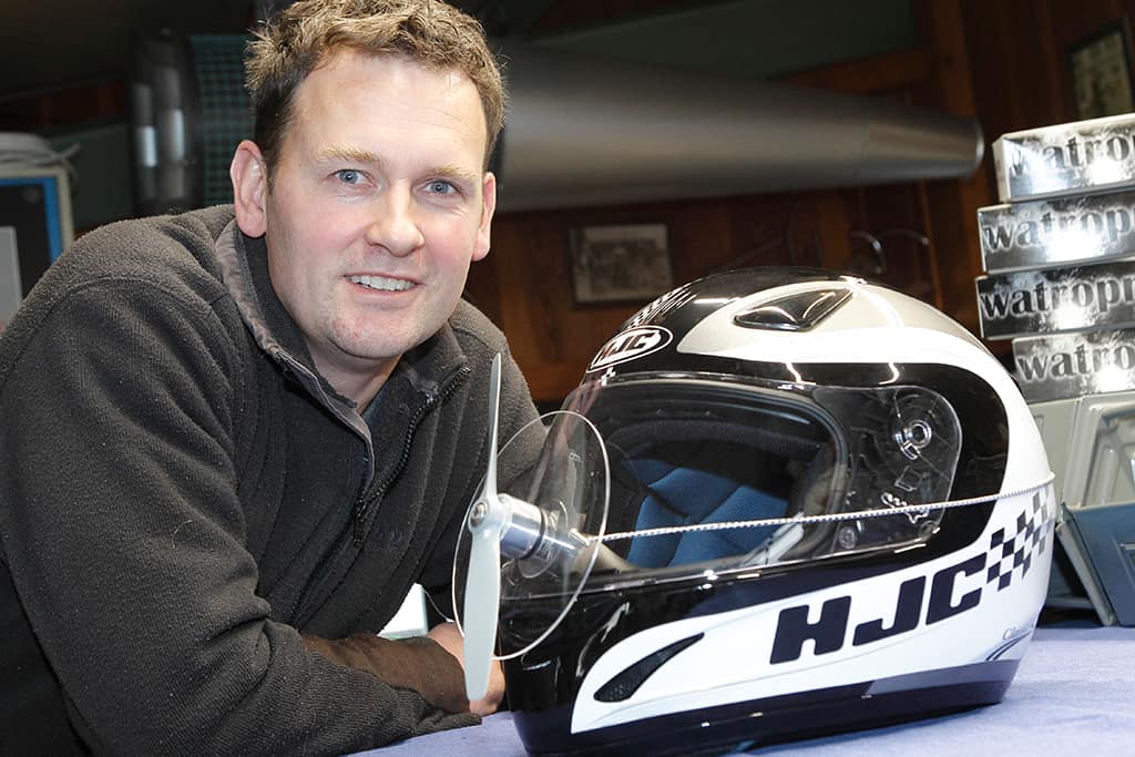 Propeller "Scheibenwischer" für Motorradfahrer