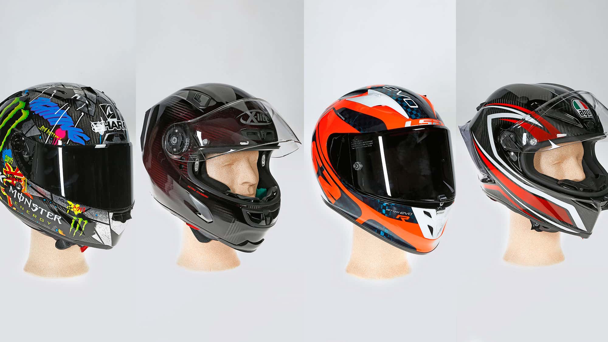4 Carbon-Motorradhelme im Produkttest